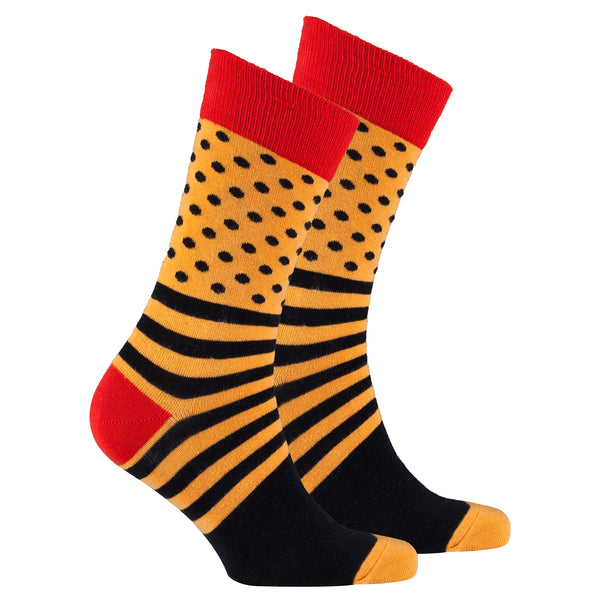 Men's Flame Dot Stripe Socks - Socks n Socks