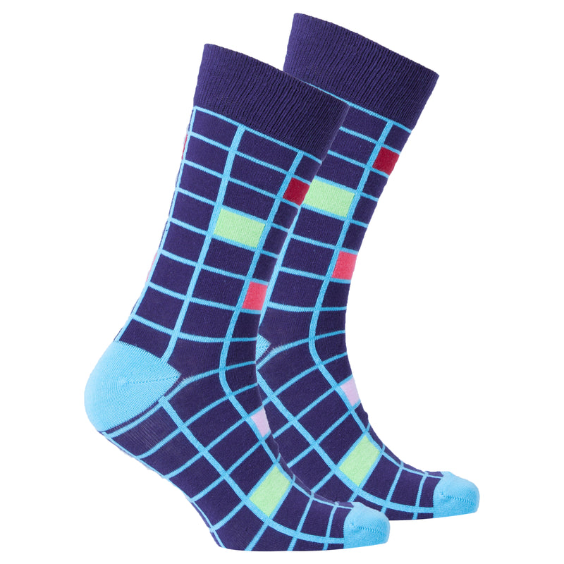 Men's Denim Square Socks - Socks n Socks