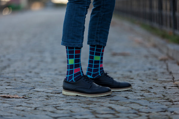 Men's Denim Square Socks - Socks n Socks