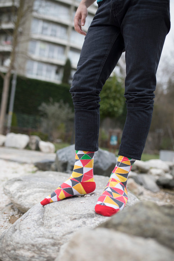 Men's Flame Triangle Socks - Socks n Socks