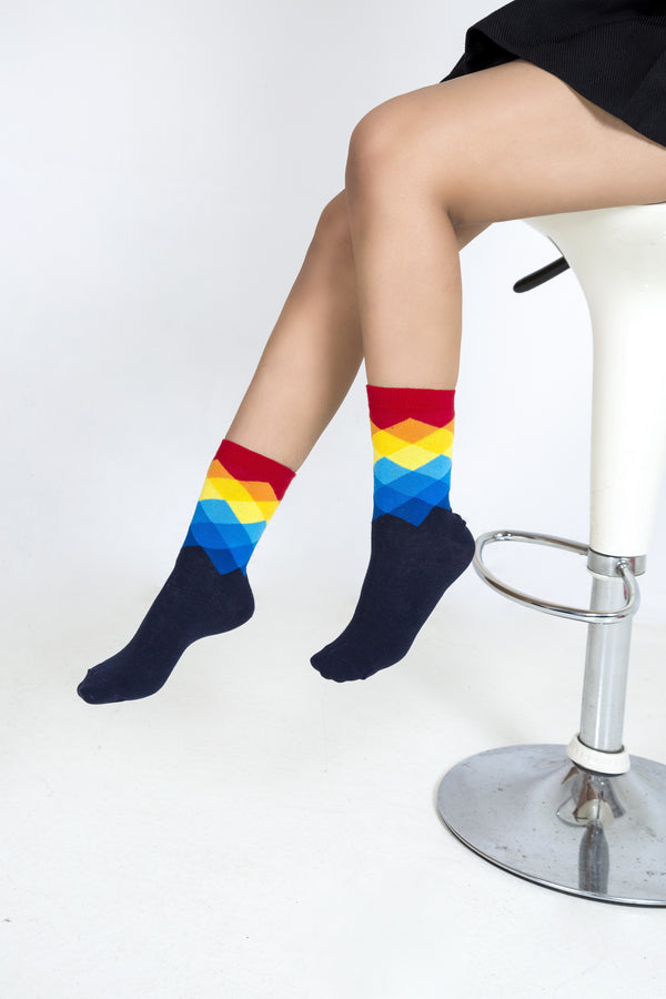 Women's Flame Sky Diamond Socks - Socks n Socks