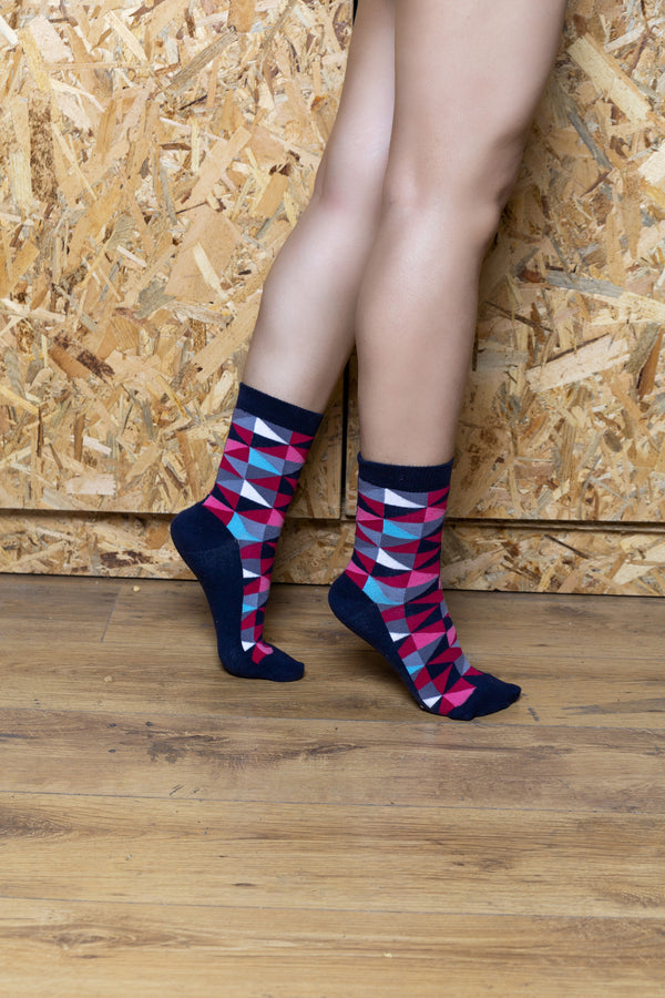Women's Red Triangle Socks - Socks n Socks